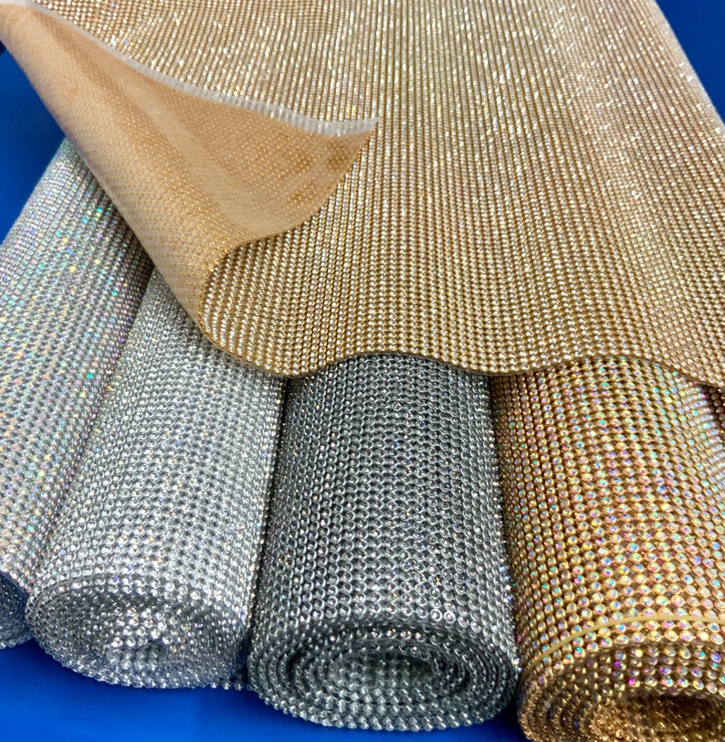 Rhinestone Sheets / Rhinestone Fabric 46inches Long and 15 | Etsy