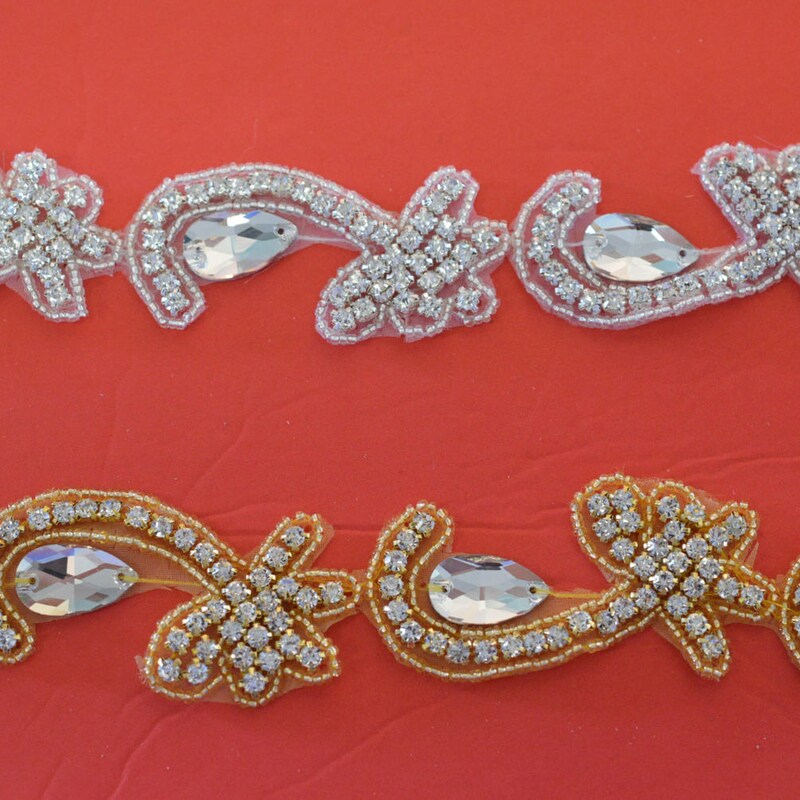Rhinestone Trim - Etsy