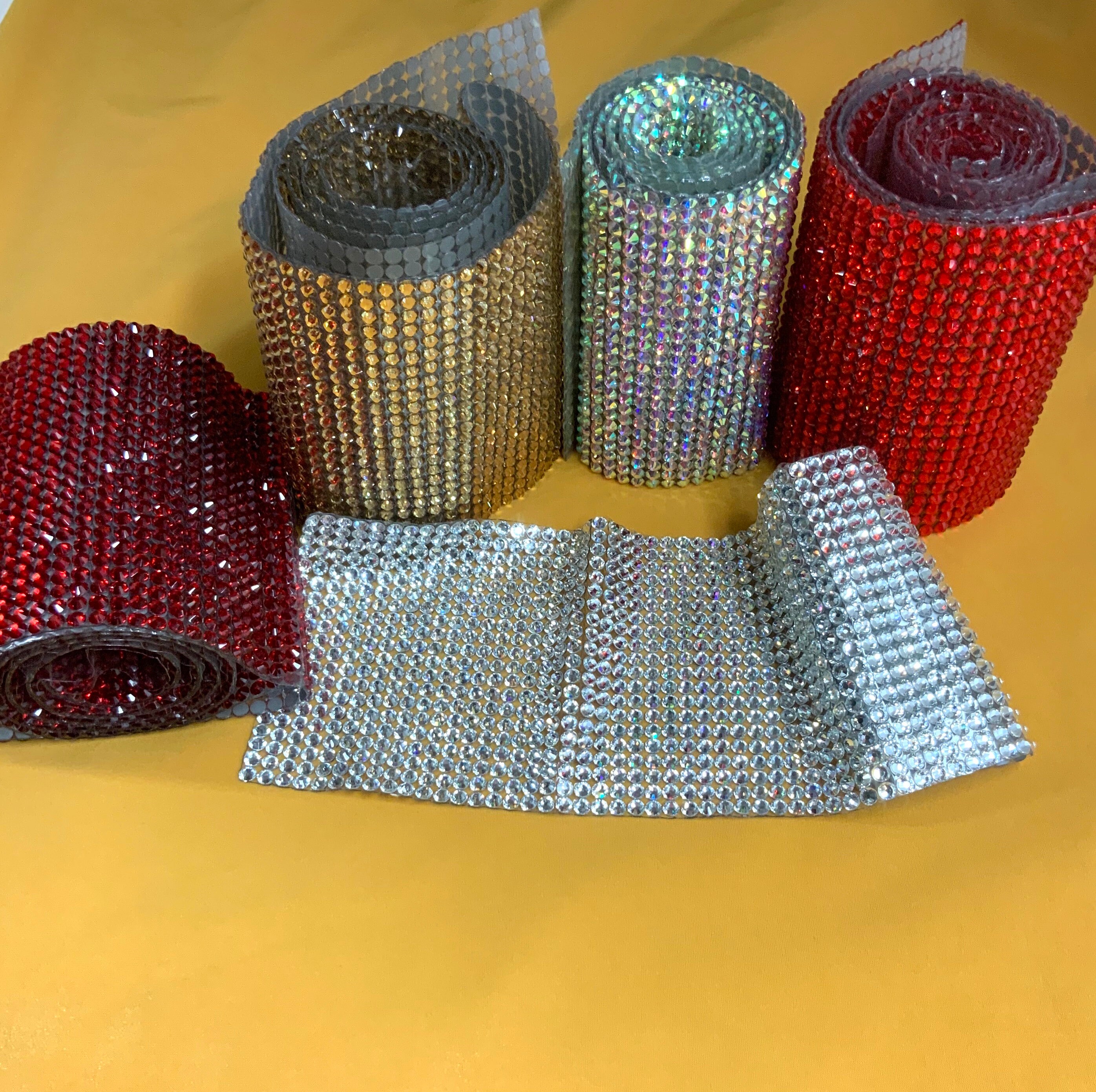 Rhinestone Sheets / Rhinestone Fabric , 36 Inches Long and 4.5 Inches ...