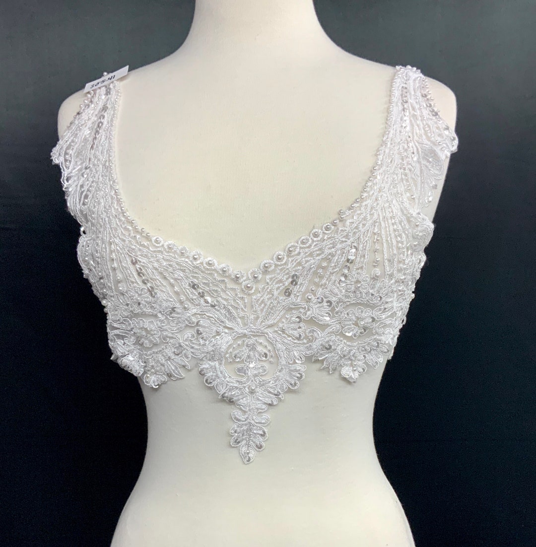 Designer Bodice Retrolace Torero Vest and Pearls Applique - Etsy