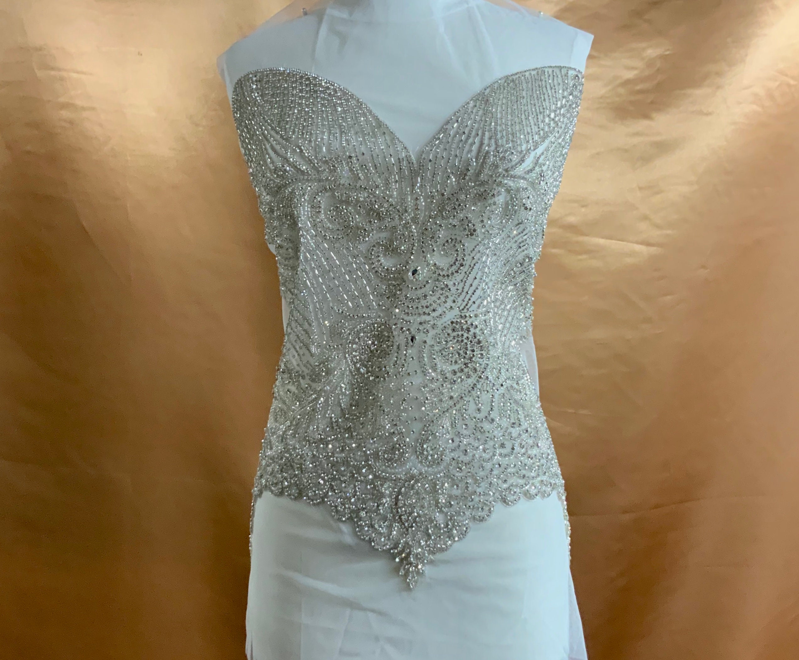 Full Bodice Rhinestone Applique | Etsy