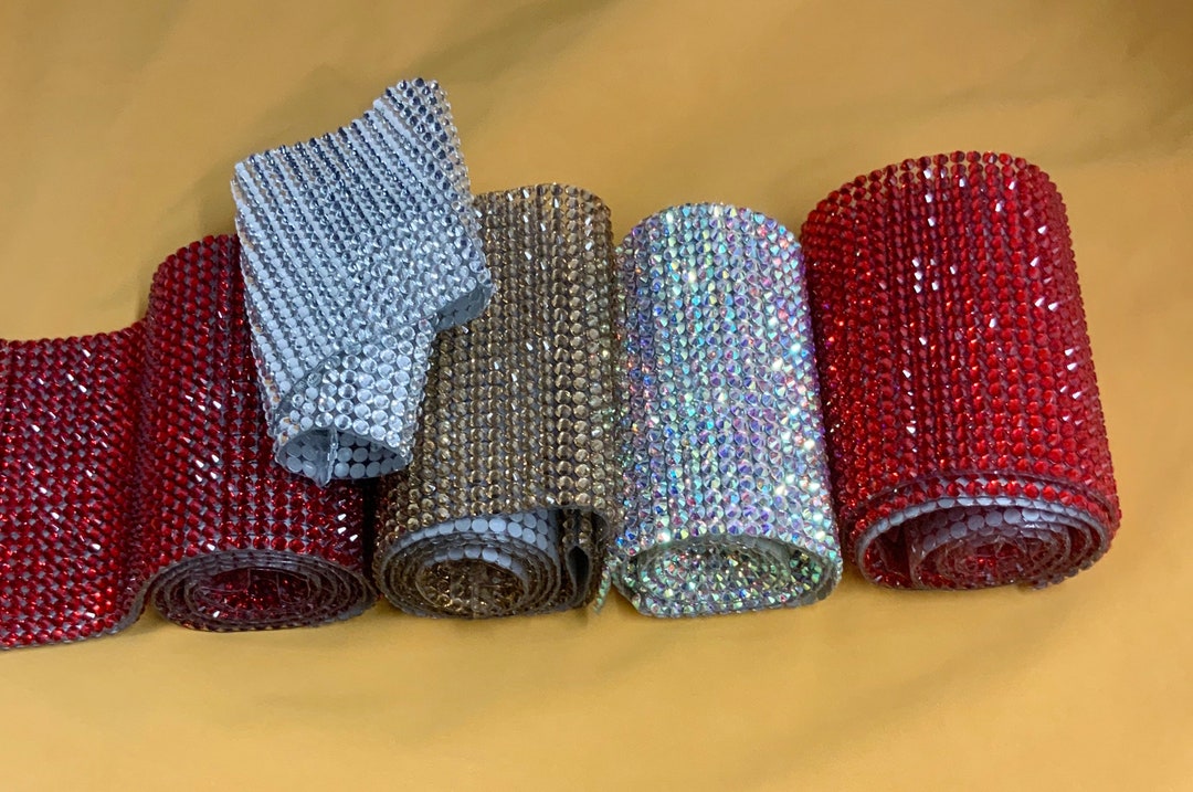 Rhinestone Sheets / Rhinestone Fabric , 36 Inches Long and 4.5 Inches ...