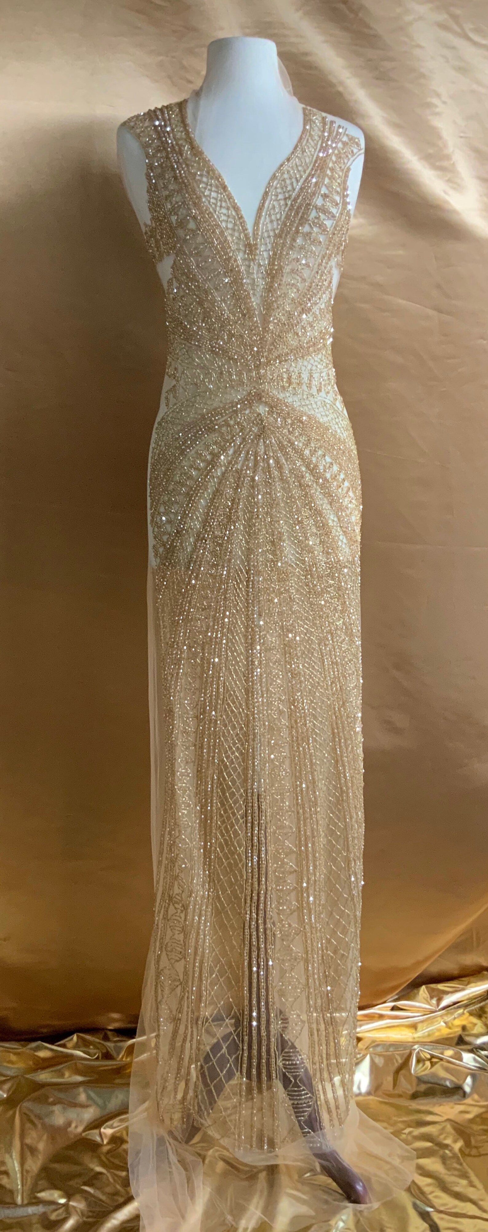 Designer Full Bodice Mesh Fabric Rhinestone Applique Beaded | Etsy