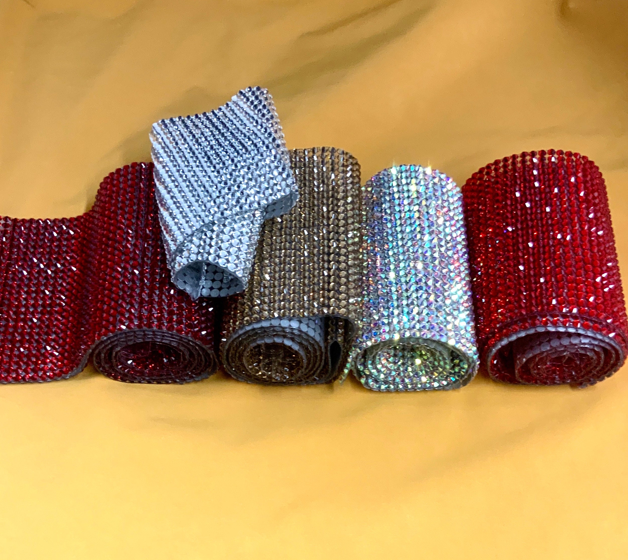 Rhinestone Sheets / Rhinestone Fabric , 36 Inches Long and 4.5 Inches ...