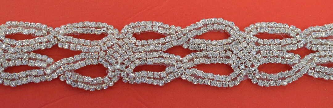 Crystal Rhinestone Trim by the Yard-wholesale Silver Bridal Trim ...