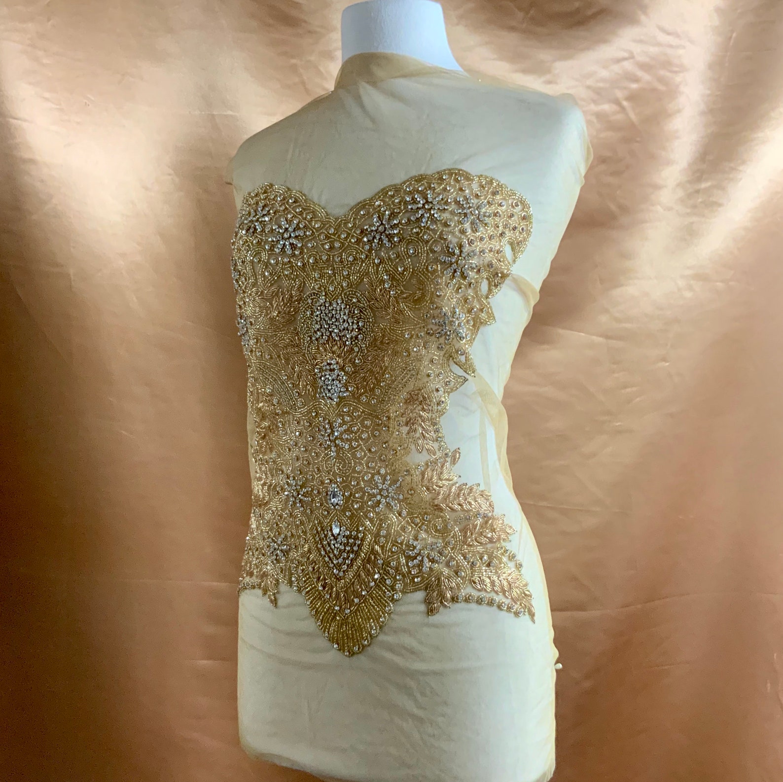 Designer Full Body Rhinestone Applique Beadedengagement - Etsy