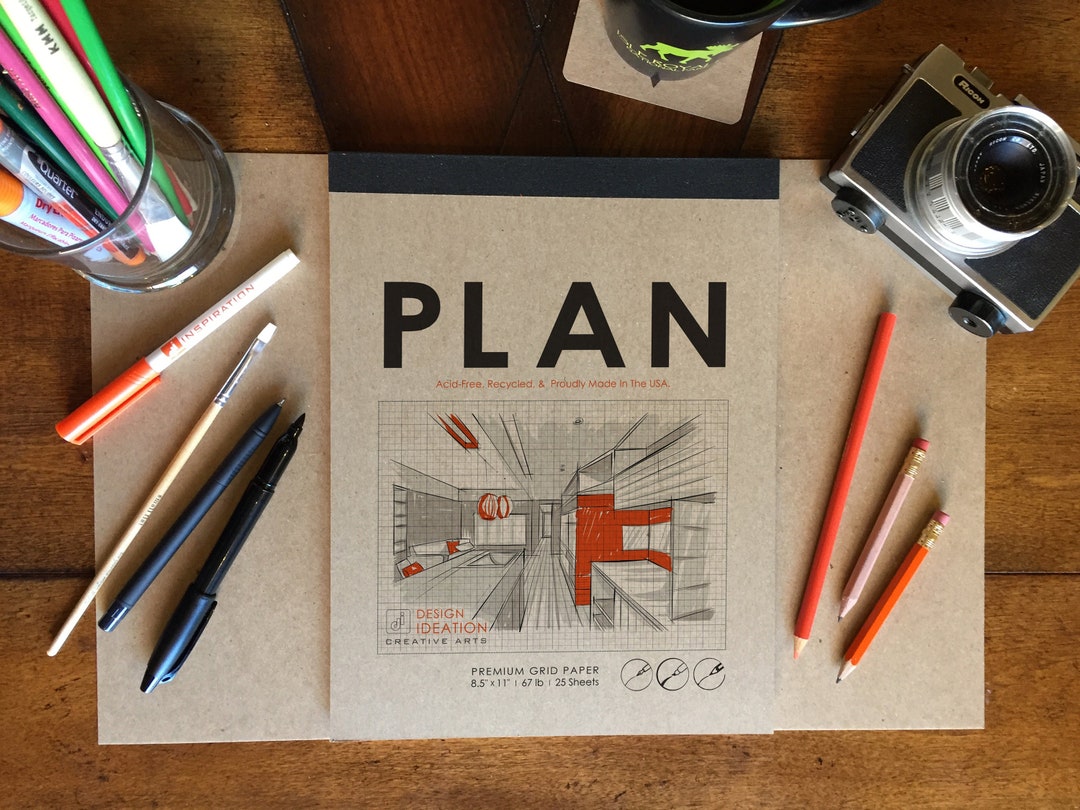 Design Ideation GRID PAD : Removable Sheet. Multi-media. (8.5" X 11 ...