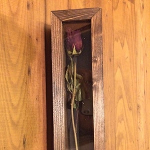 Flower Shadow Box for Dried Roses – Memorial, Wedding, Keepsake Gift ...
