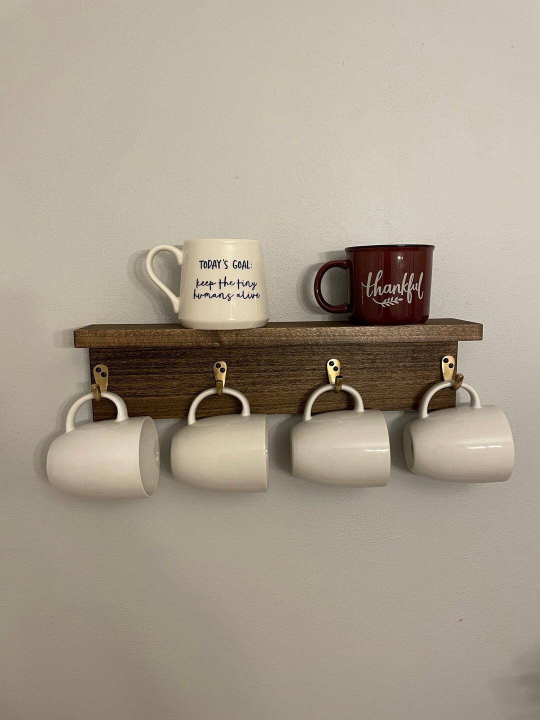 Coffee Mug Rack, Hanging Mug Rack, Kitchen Display Rack, Coffee Mug ...