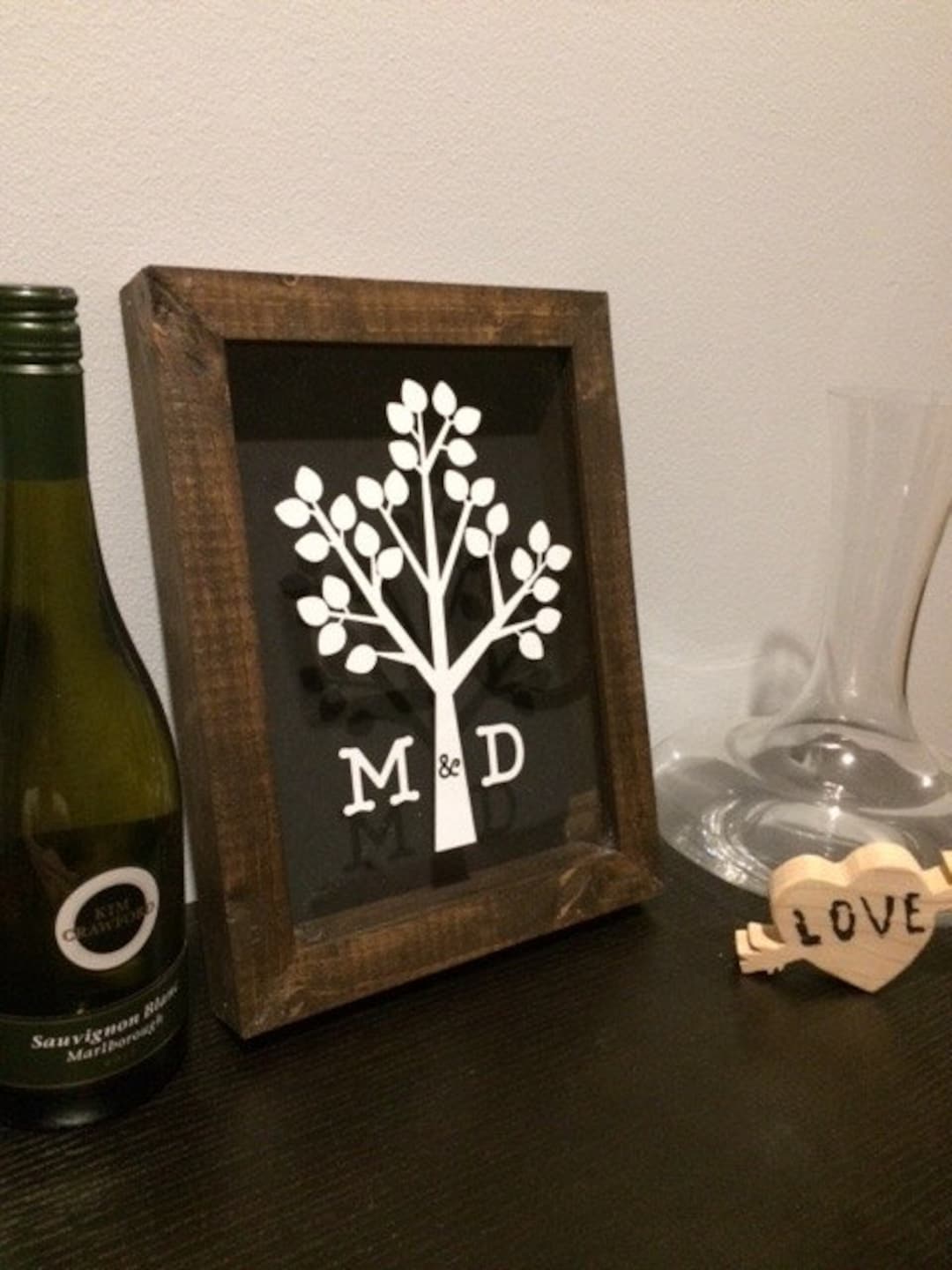 Personalized Shadow Box, Wedding Shadow Box, Custom Shadow Box, Wine ...