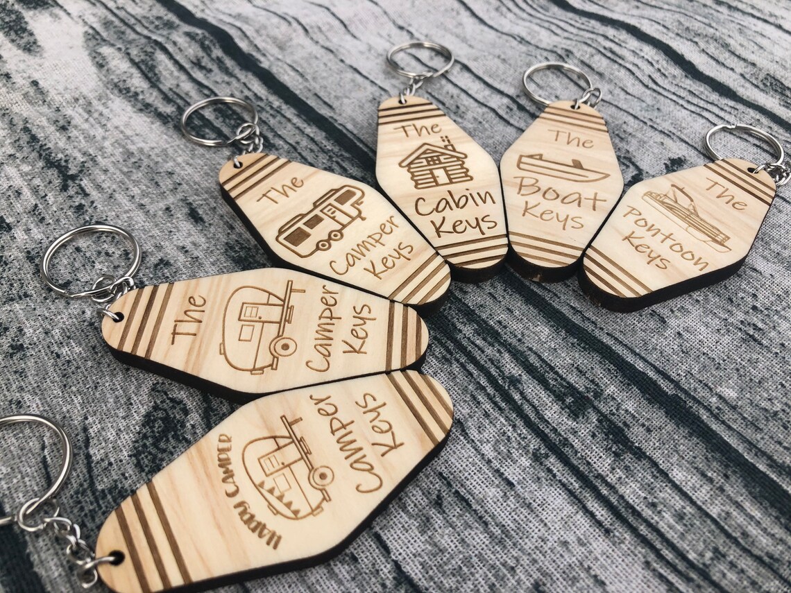 Happy Place Keychains Camper Filth Wheel Boat Pontoon | Etsy