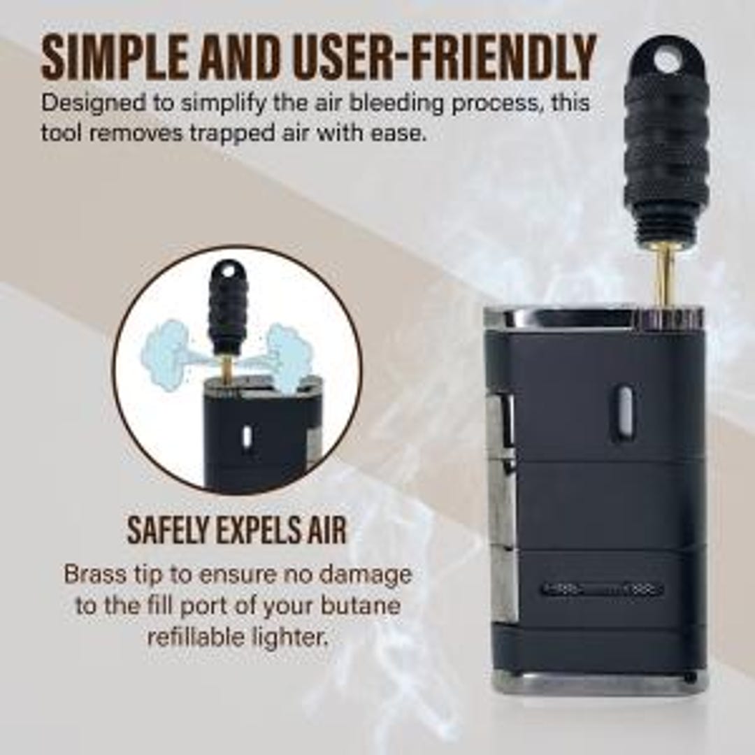 Refillable Butane Cigar Torch Lighter Air Bleed Tool 2.0 From Cigar ...