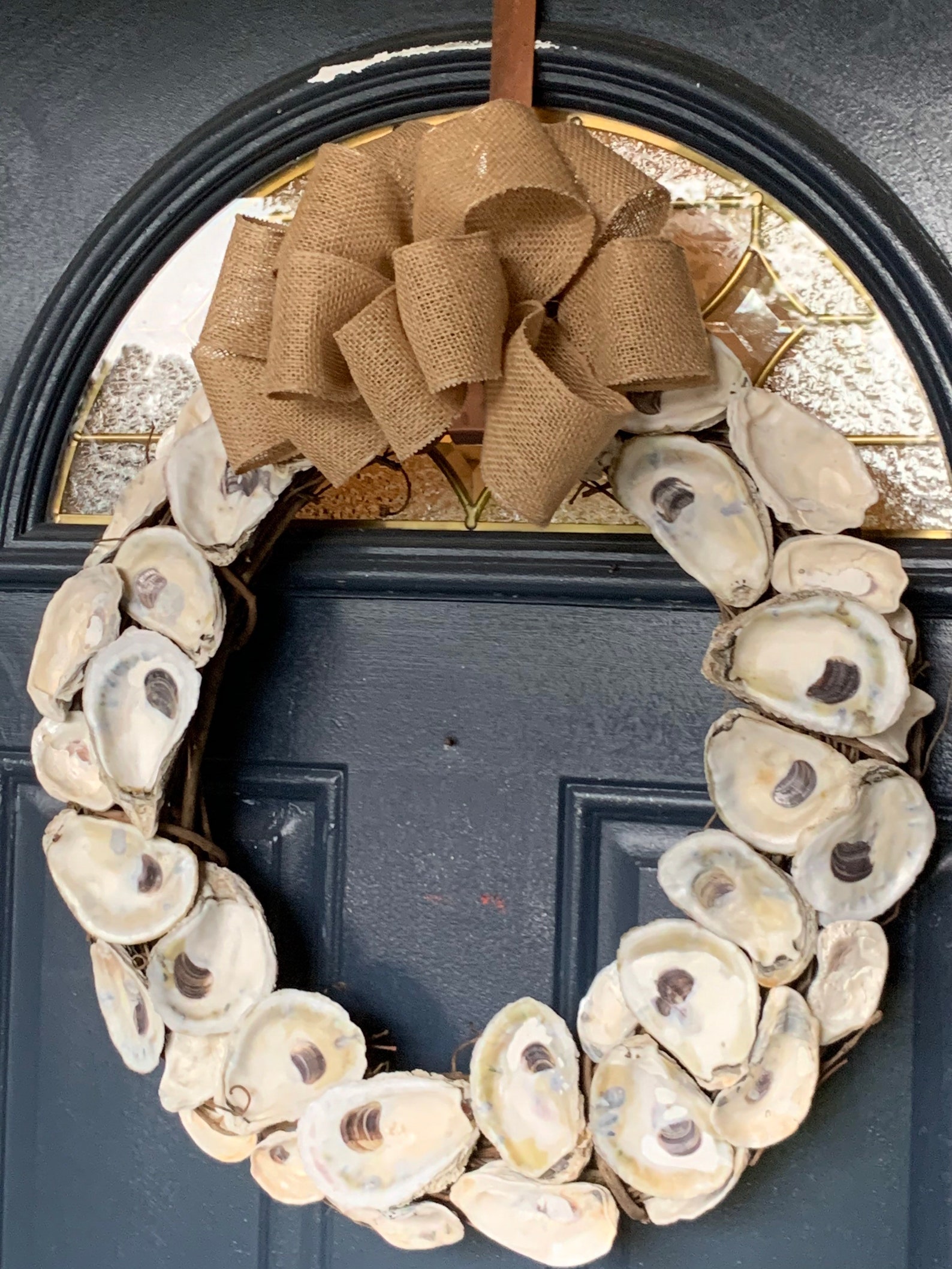 Oyster Shell Grapevine Wreath / Nautical Rustic Farmhouse - Etsy