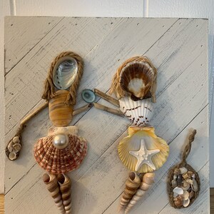 Seashell People Wall Art / Shelling Beach Girls/ Sisters Friends Shell ...