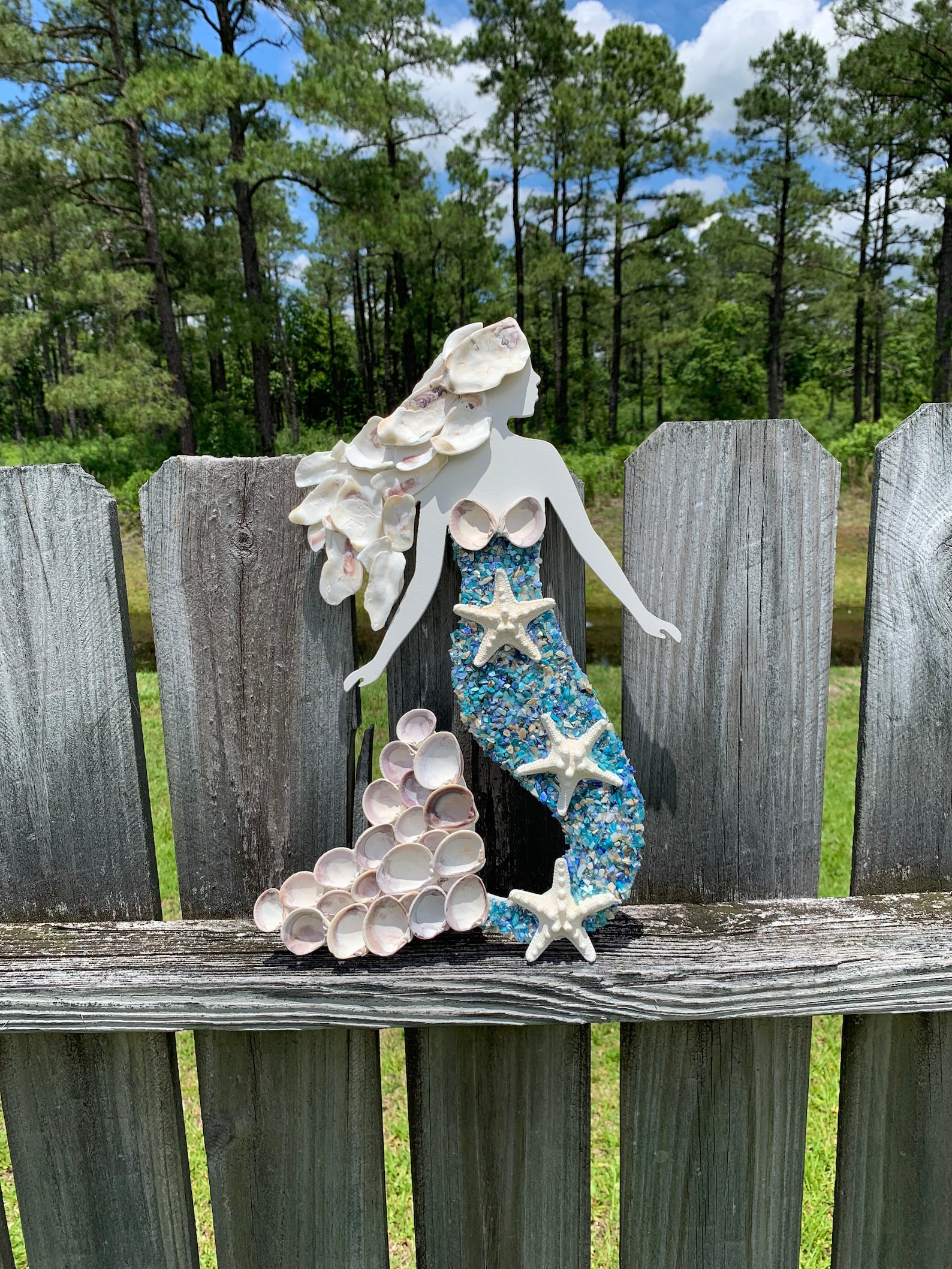 Seashell Mermaid Wall Decor / Mermaid Art - Etsy
