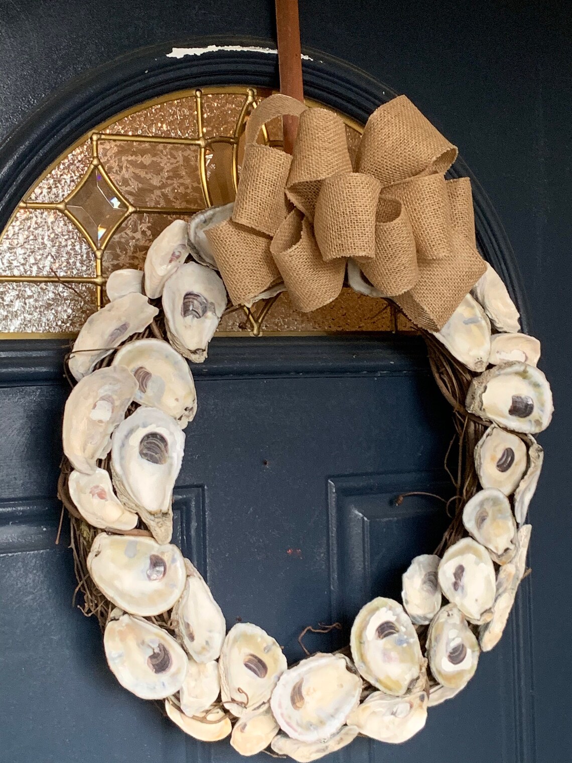 Oyster Shell Grapevine Wreath / Nautical Rustic Farmhouse - Etsy
