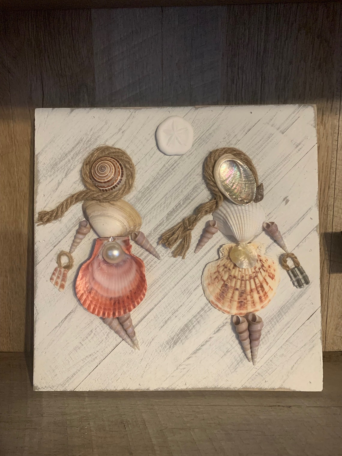 Seashell People Wall Art: Beach House Friends and Sisters Gift - Etsy