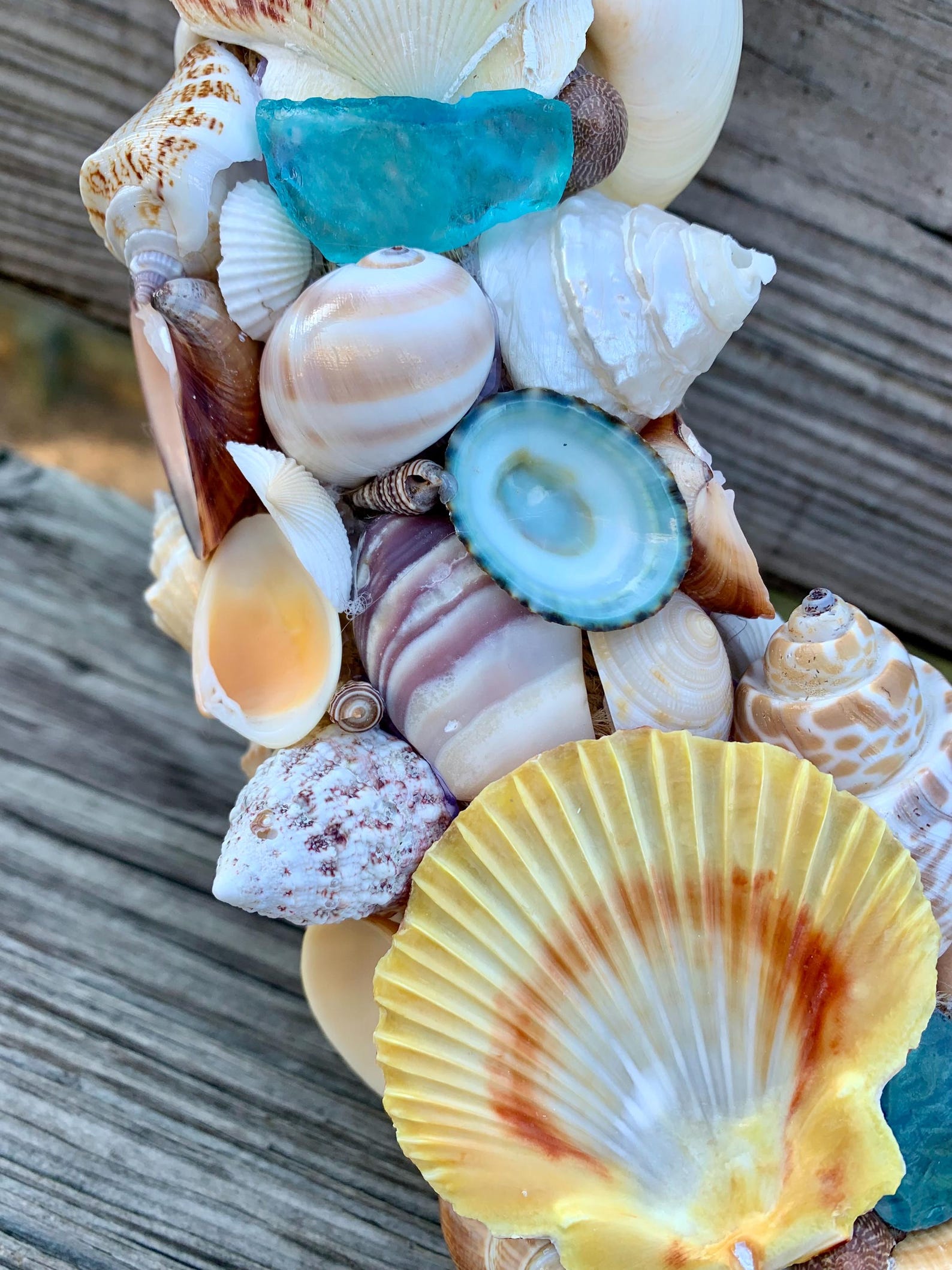 Seashell Wreath Spring Summer / Colorful Coastal Wreath / Beach House ...