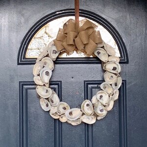 Oyster Shell Grapevine Wreath / Nautical Rustic Farmhouse Wreath ...