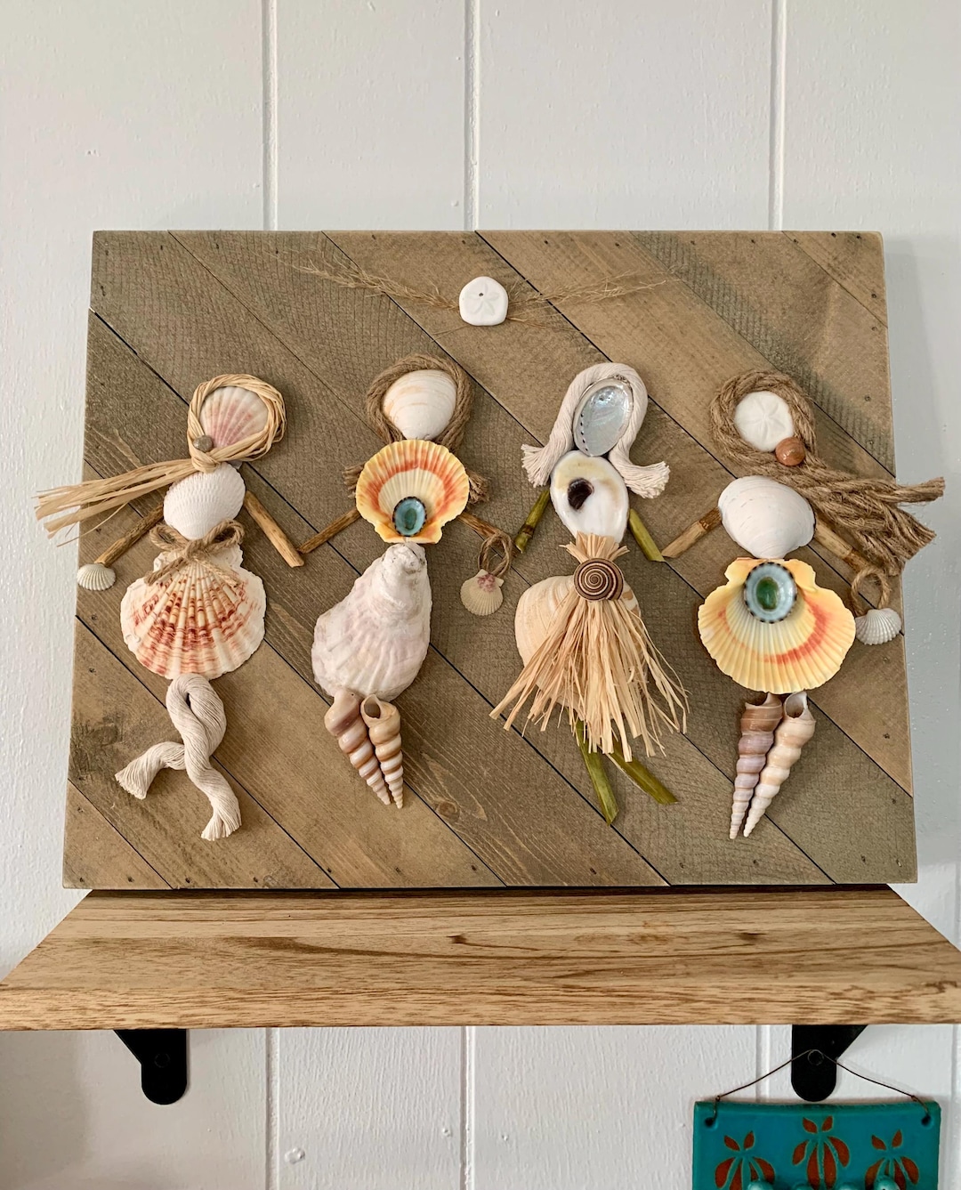 Seashell Sisters Wall Art, Beach House Decor, Friends Gifts - Etsy