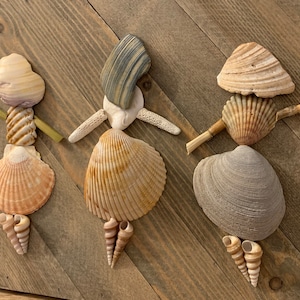 Seashell People Wall Decor, Beach Sisters Gift, Coastal Friendship Art ...