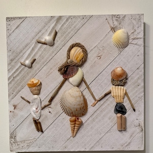 Seashell People Wall Decor / Grandmother / Mother & Sons / Coastal Home ...