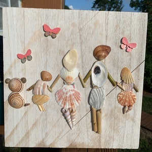 Family Tree Wall Art / Mother Father Sons or Daughters Dog Cat Seashell ...