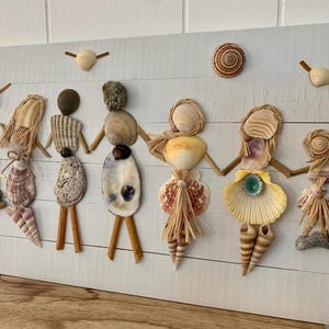 Seashell People Family Wall Art / Custom Family Tree / Birthday Wedding ...
