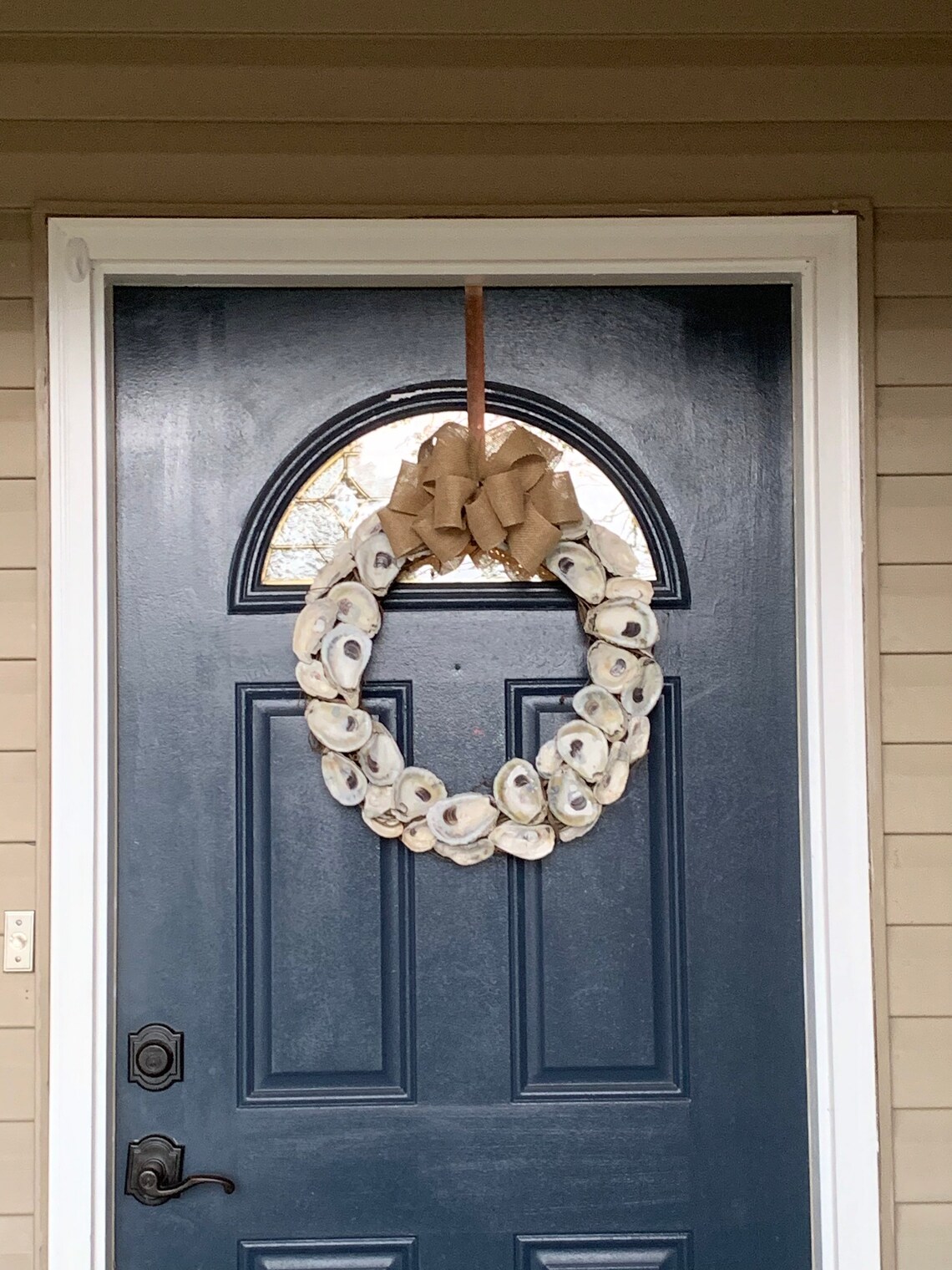 Oyster Shell Grapevine Wreath / Nautical Rustic Farmhouse - Etsy