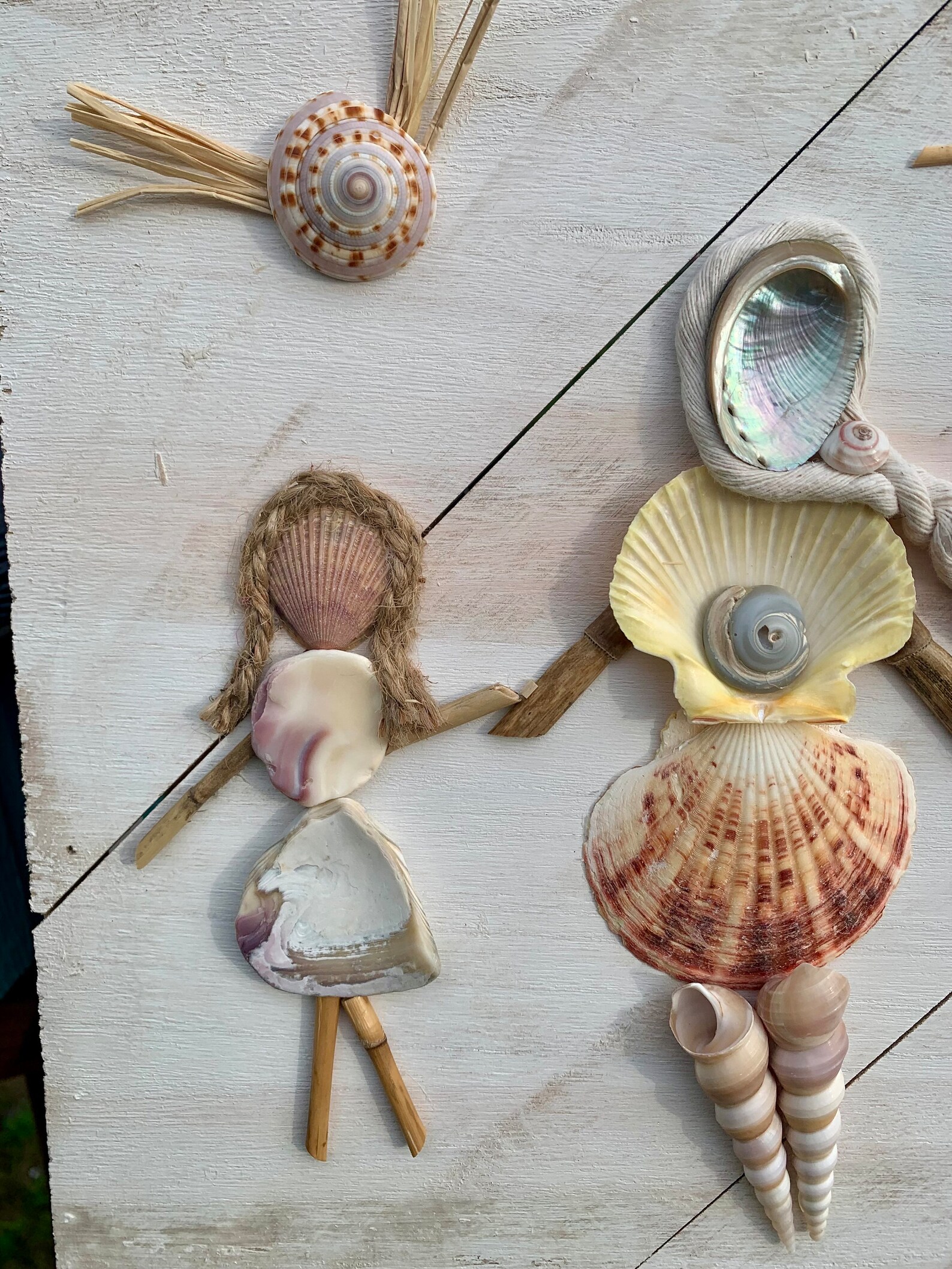 Seashell People Wall Art Decor / Grandmother / Mother & Daughters ...