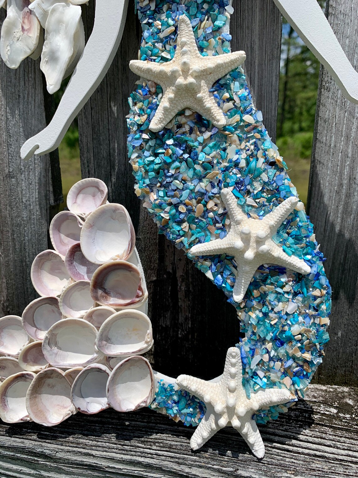 Seashell Mermaid Wall Decor / Mermaid Art - Etsy