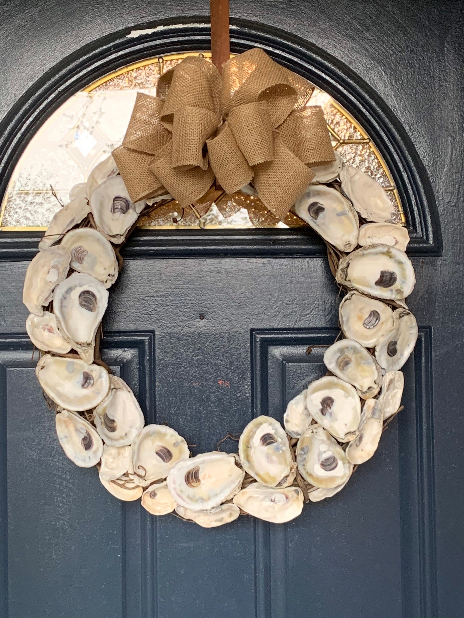 Oyster Shell Grapevine Wreath / Nautical Rustic Farmhouse - Etsy