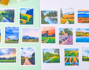 Landscape Art Stickers - Etsy