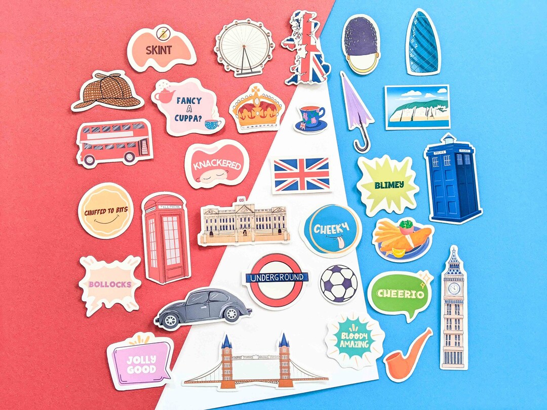 31 England Stickers British Sticker Set London Slang - Etsy UK