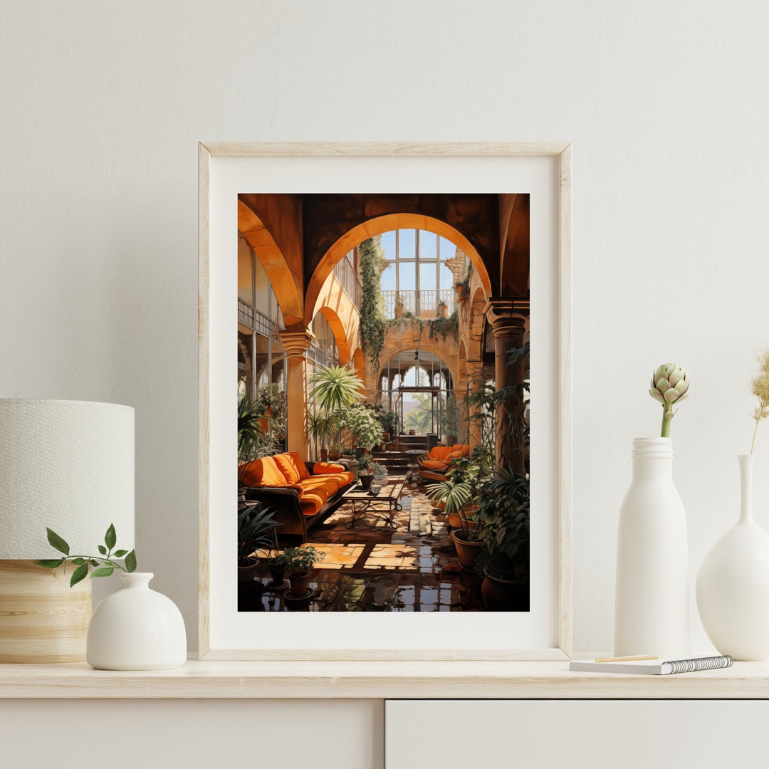Luxurious Living Room, Printable Art - Reclaimed by Nature | Digital ...