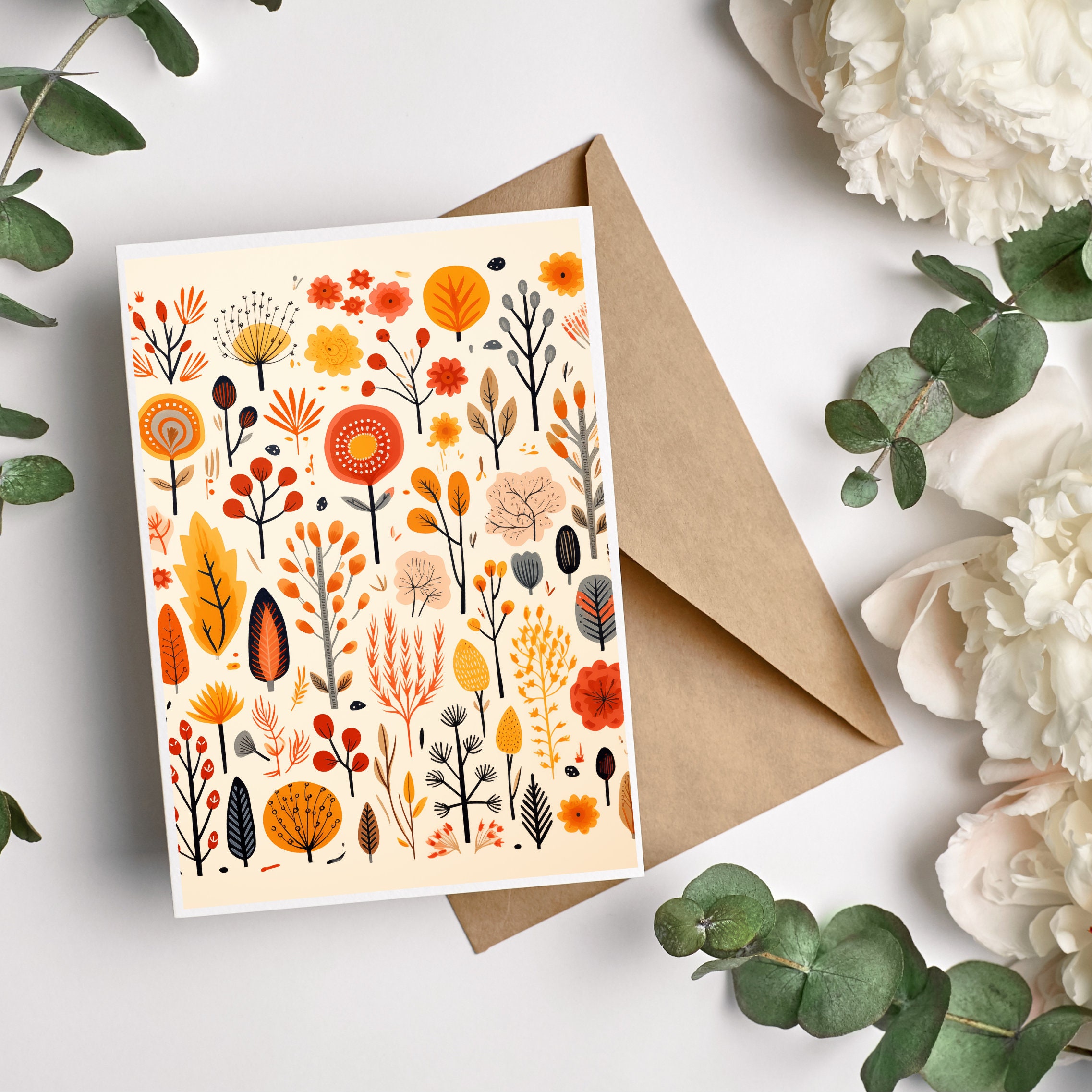 Aussie Summer Floral Greeting Card: Festive Illustration (digital ...