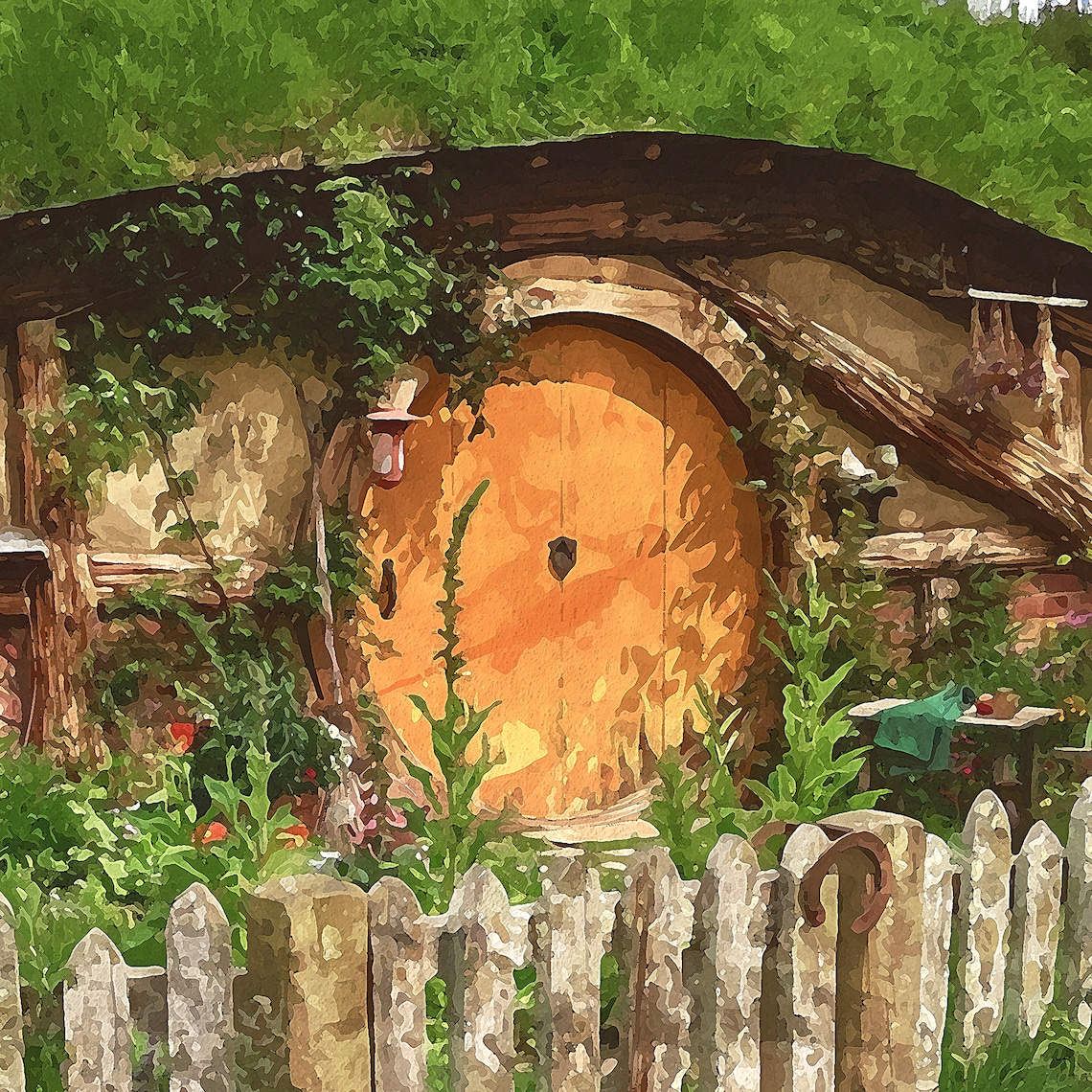 Lord of the Rings Art | Set of 3 Hobbit Holes Printable Wall Art ...