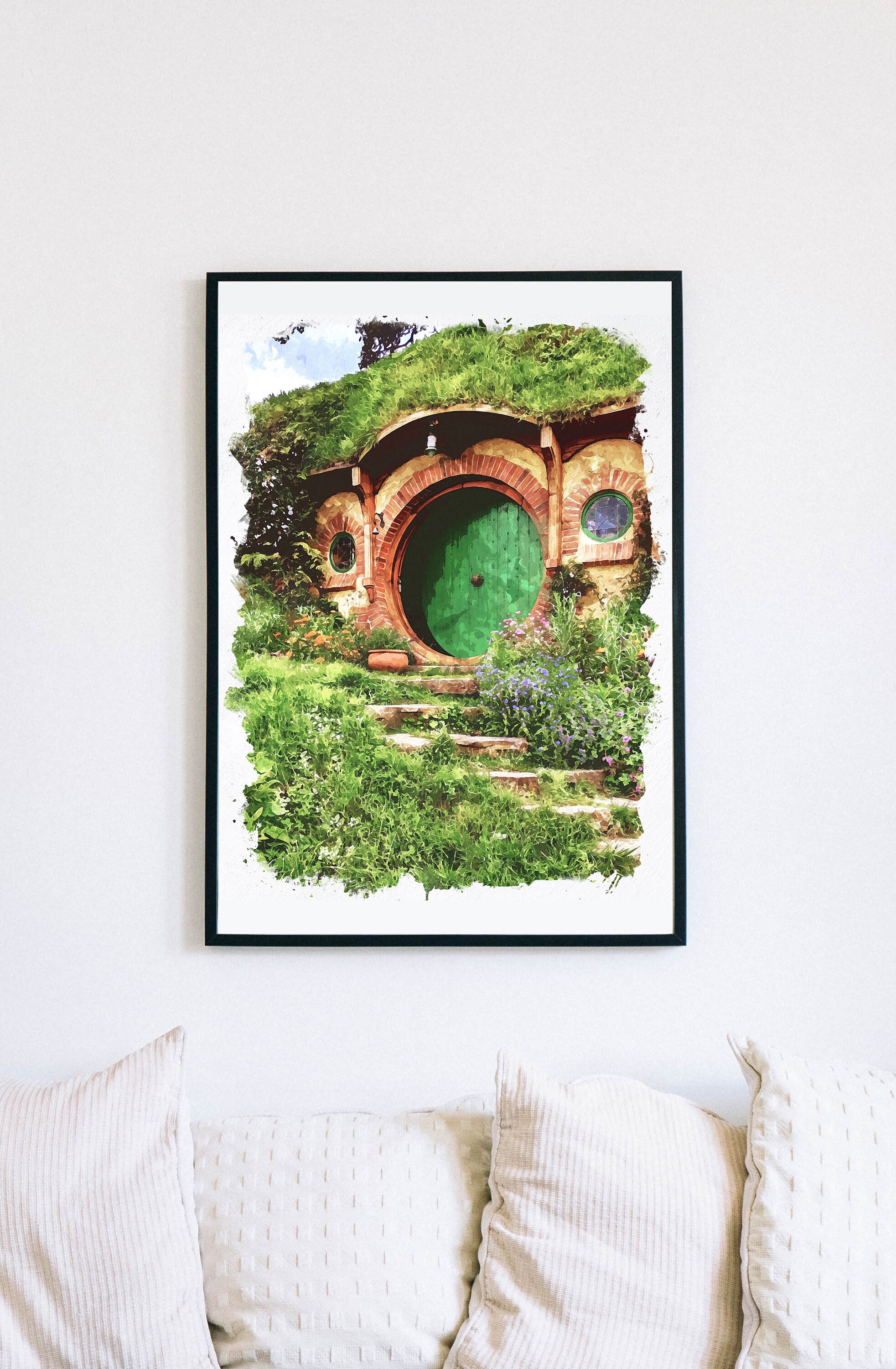 Lord of the Rings Art Set of 3 Hobbit Holes Printable Wall | Etsy Australia