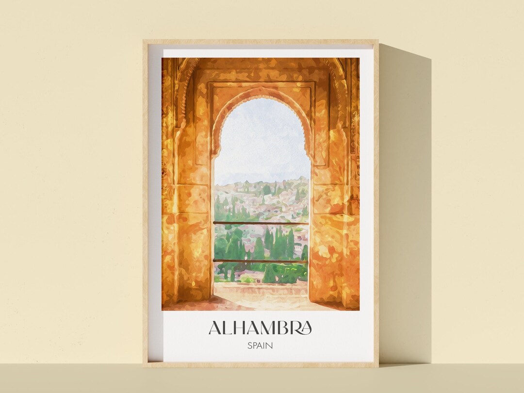 Alhambra Granada Art Spain Travel Art Granada Andalusia Travel Art ...
