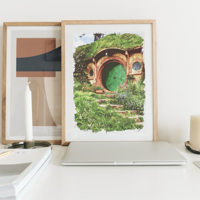 Lord of the Rings Art | Set of 3 Hobbit Holes Printable Wall Art ...