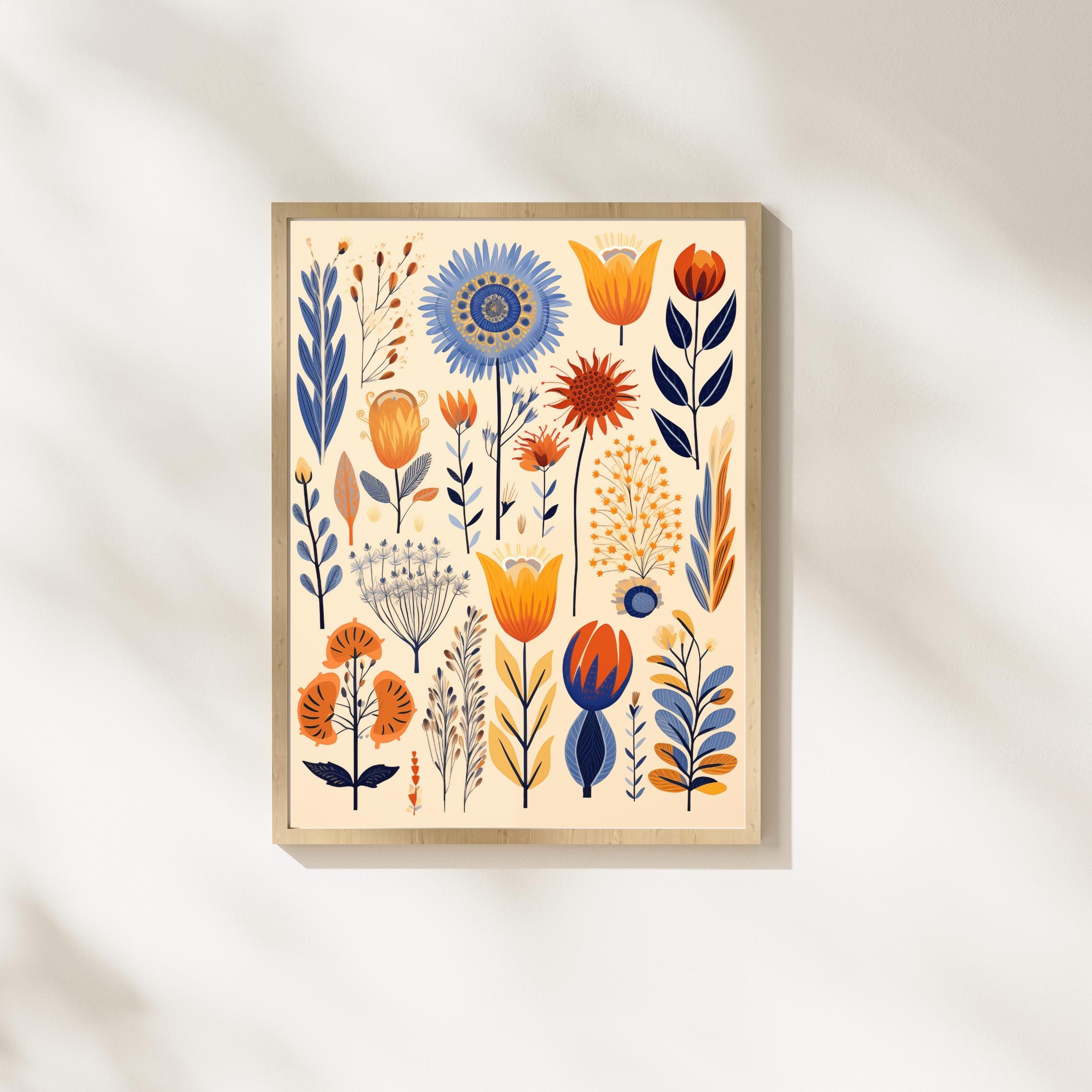 Aussie Summer Floral Art Print: Boho Nursery Decor | Digital Download ...