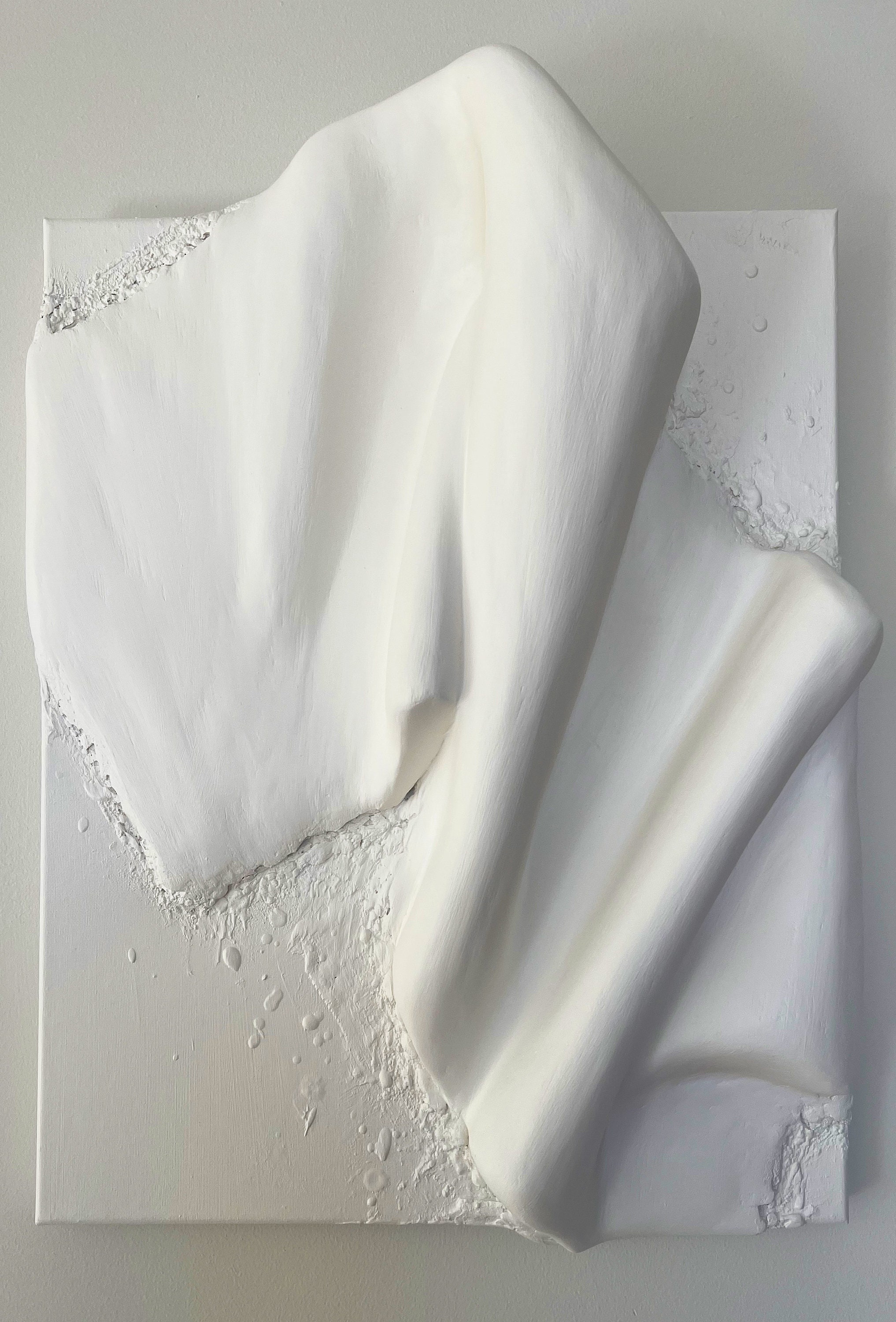 Plaster on Canvas, Texture Painting, Sculpted Canvas, Minimalistic Wall ...