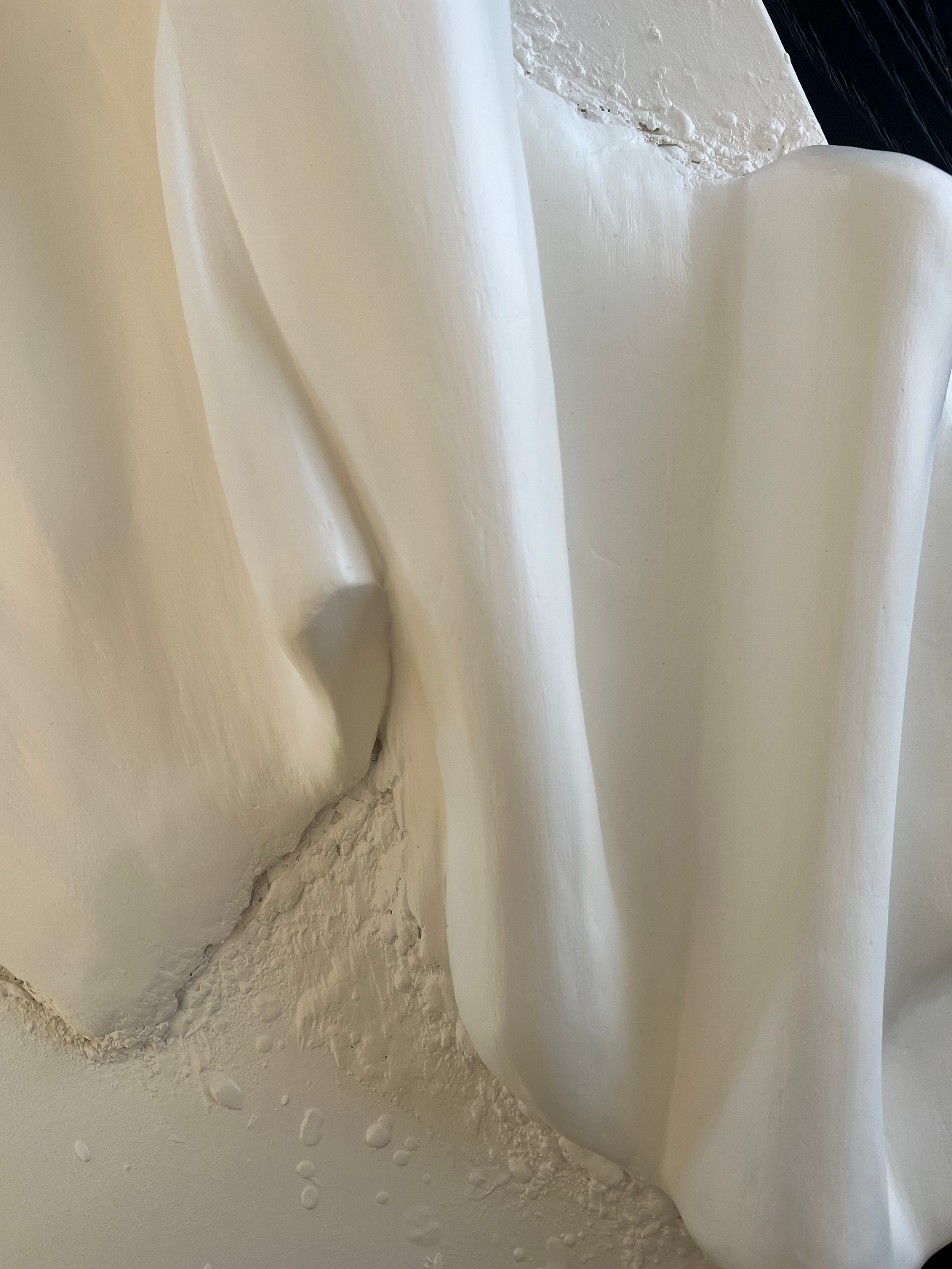 Plaster on Canvas, Texture Painting, Sculpted Canvas, Minimalistic Wall ...