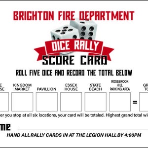 Custom Poker Run Score Cards - Etsy