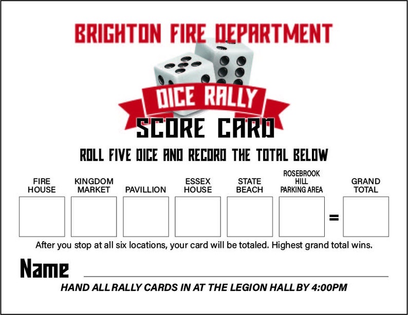 Custom Poker Run Score Cards - Etsy