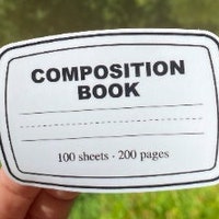 Customizable Composition Book Cover - Etsy