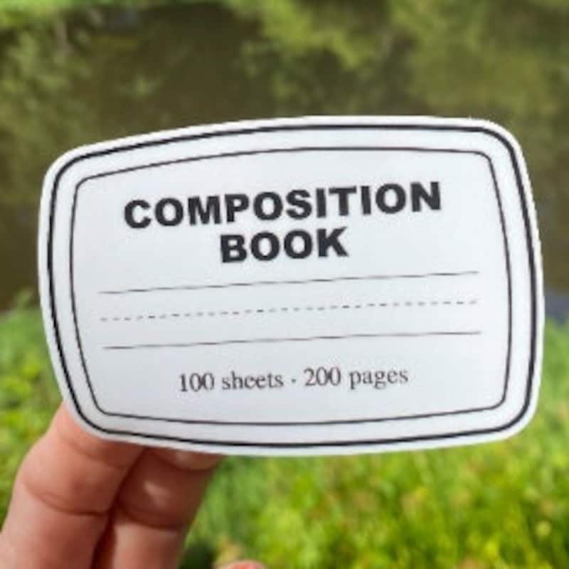 Composition Label Svg - Etsy