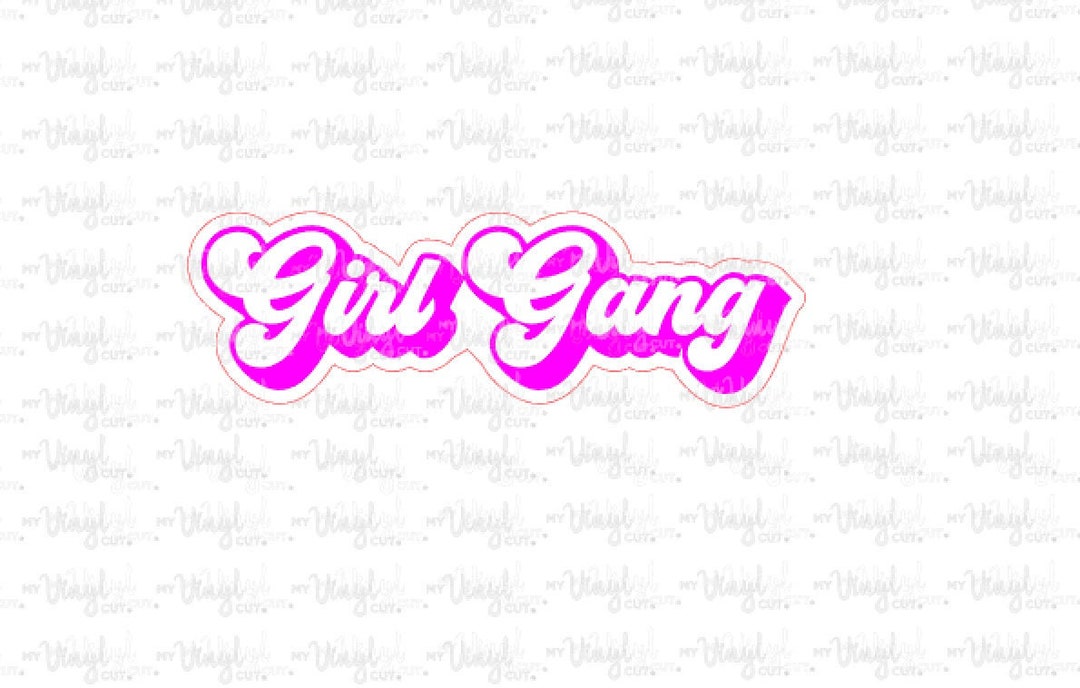 Sticker 1B Hot Pink Girl Gang Vinyl Decal PRINTED Vinyl White - Etsy