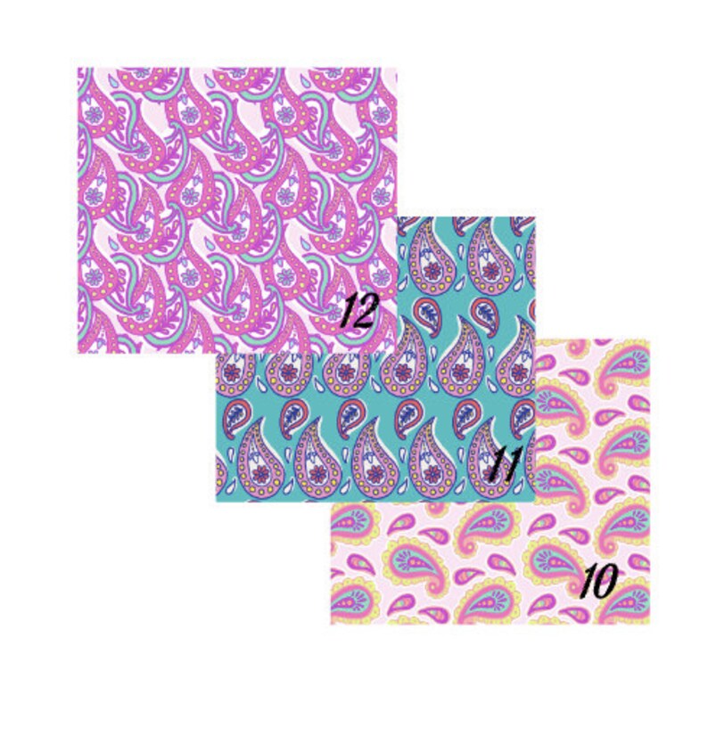 Colorful Paisley Graphics patterned HTV Heat Transfer or | Etsy