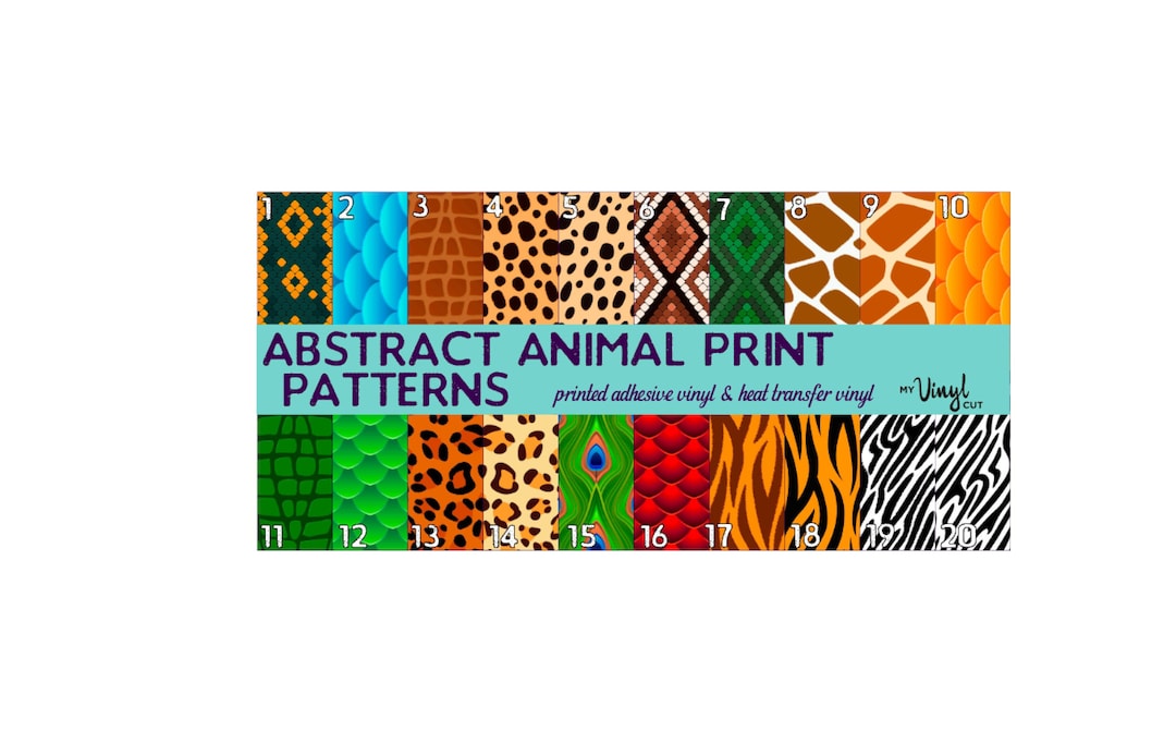 Animal Print HTV Heat Transfer Printed Vinyl Pattern 12 X 12 Sheet for ...